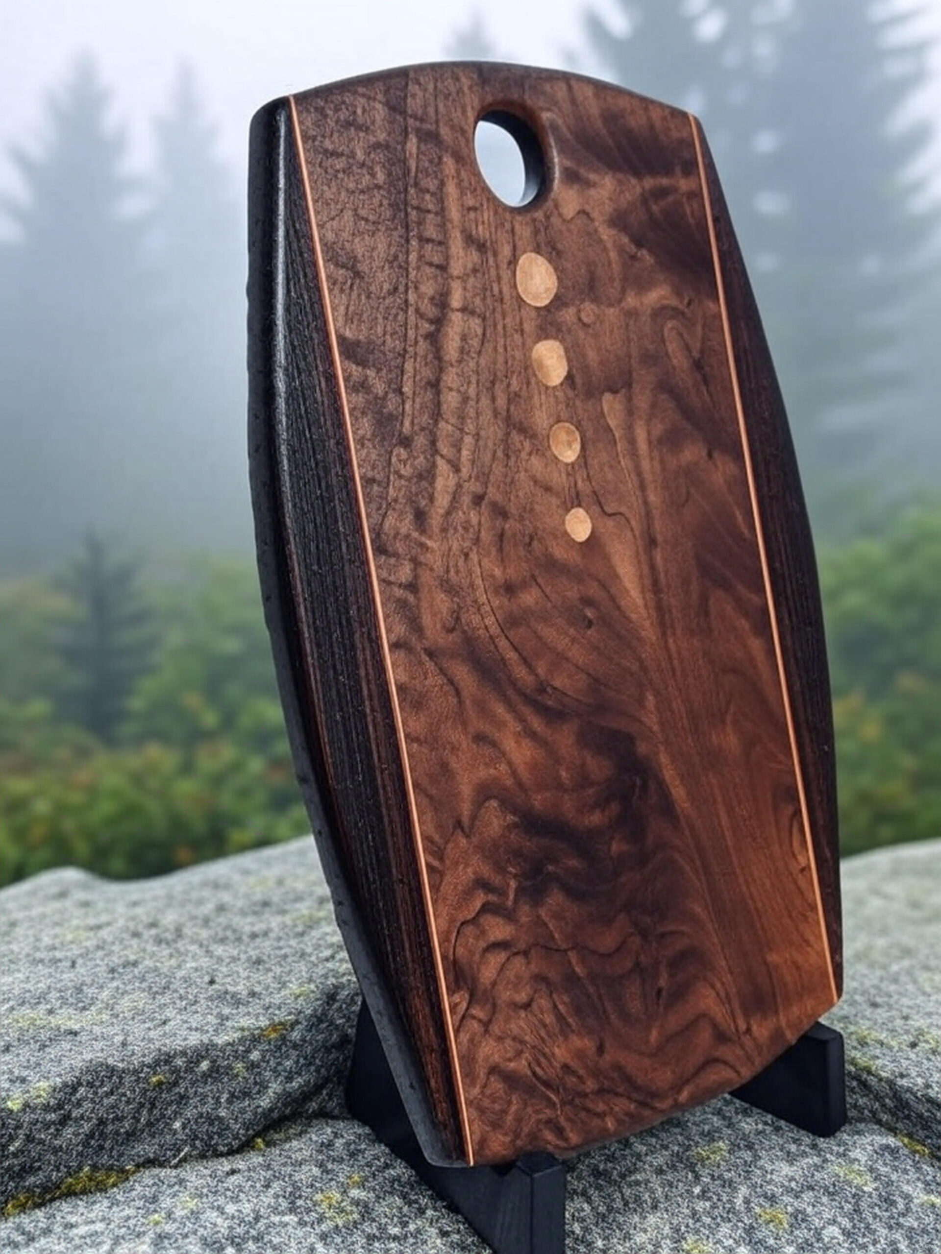 Black Walnut & Wenge Artisan Charcuterie Board with Maple Accents ...
